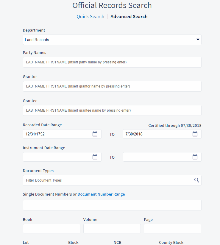 Searching by Document Types – GovOS Cloud Search Knowledgebase